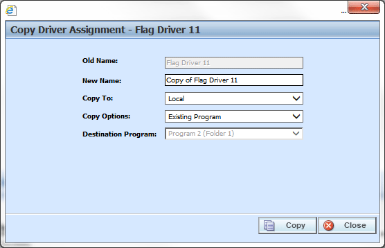 Copying a Driver Assignment